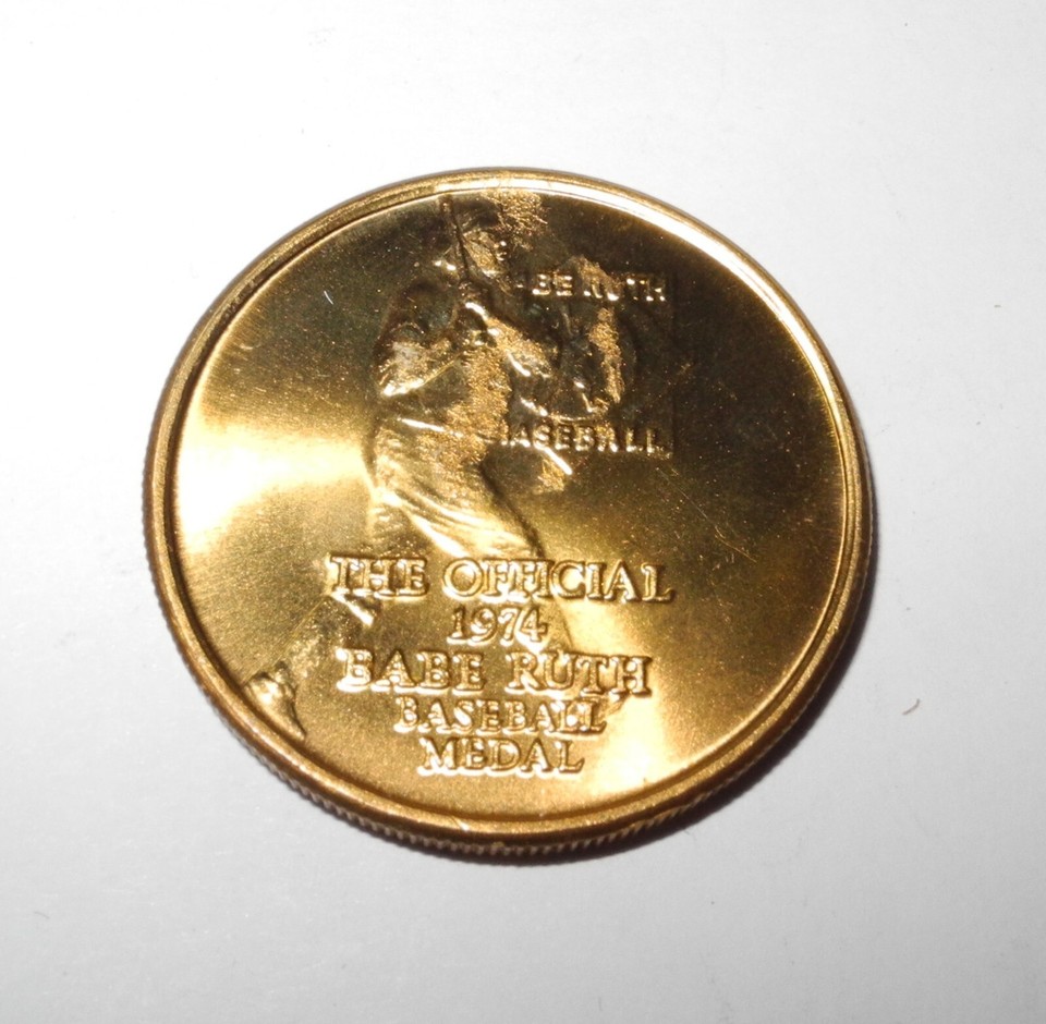 1974 Baseball Babe Ruth True Champion Advertising FOB Pin Coin Medal ...