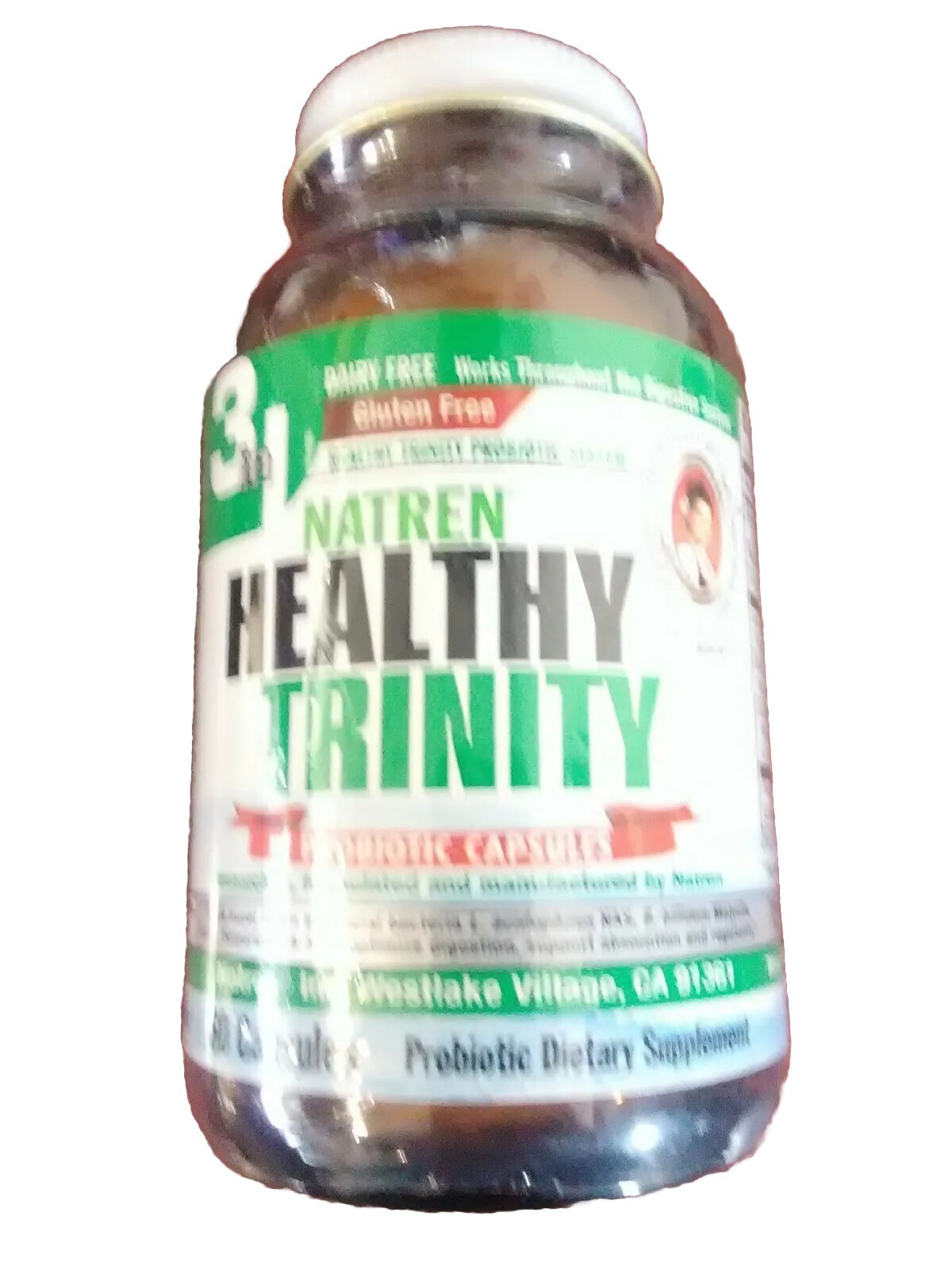 Natren Healthy Trinity Probiotic Dietary Supplement (60 Capsules) for ...