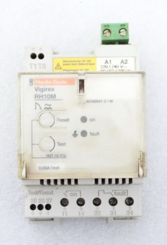 MERLIN GERIN VIGIREX MODEL RH99M GROUND FAULT DIFFERENTIAL EARTH ...