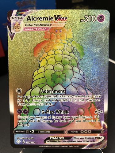Near Mint Alcremie VMAX Full Art Pokemon Card Alcremie VMAX 073/072 ...
