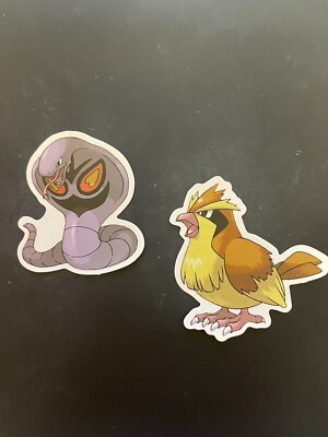 Pokemon Stickers Arbok & Pidgey From Japan!! | eBay