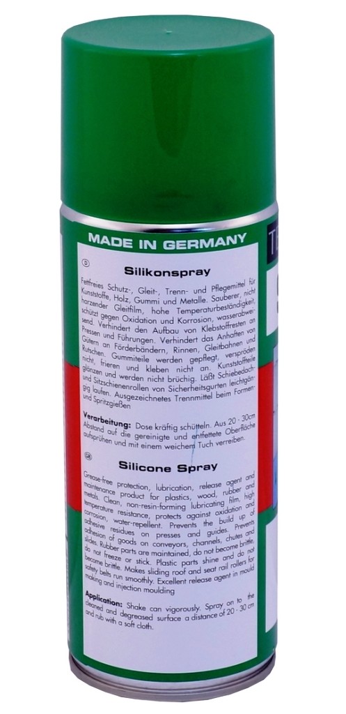 12x400m Silikonspray Silikon Gleit Mittel Spray Gummi Tectane ...