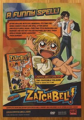 2006 Zatch Bell! Anime Series Vintage Print Ad/Poster Folgore DVD Promo ...