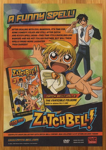 2006 Zatch Bell! Anime Series Vintage Print Ad/Poster Folgore DVD Promo ...