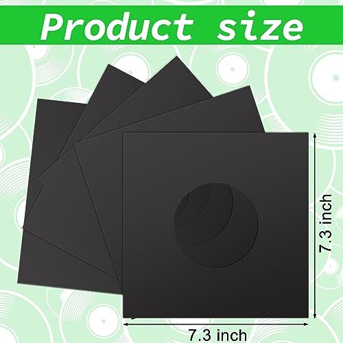 Eaasty 100 Pieces Vinyl Record Sleeves 45 RPM 7 Inch Black Protection ...