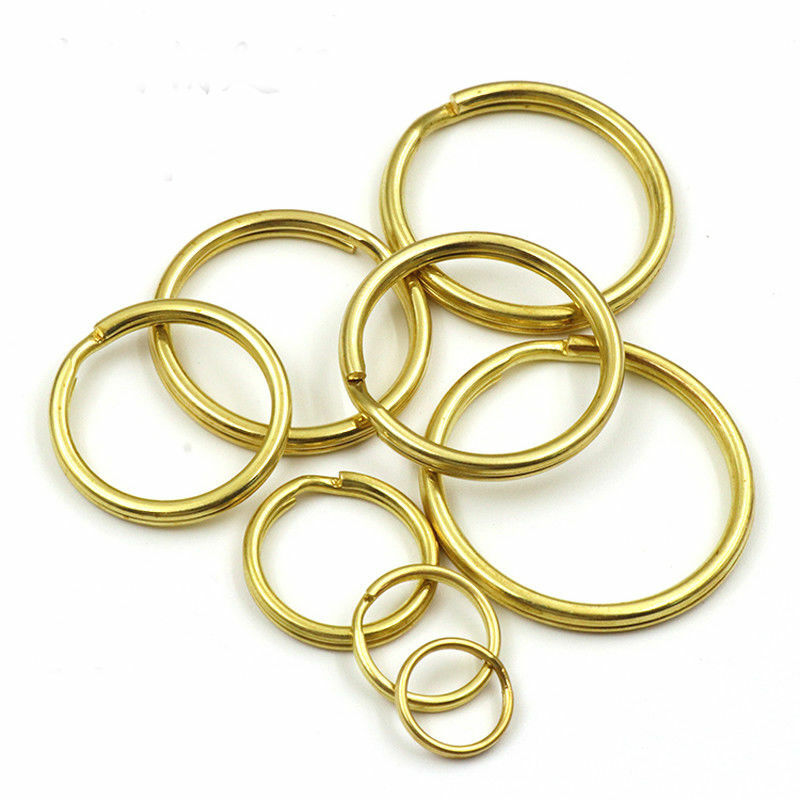 CHOOSE SMALL - EXTRA LARGE KEYRING SPLIT RINGS Metal Brass Hoop Loop ...