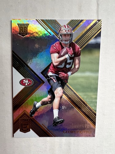 2017 Donruss Elite George Kittle Prizm Rookie Card S/N #/499 – Card No ...