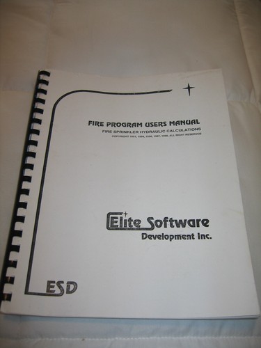 Fire Sprinkler Hydraulic Calculations Program Manual Elite Software ESD ...