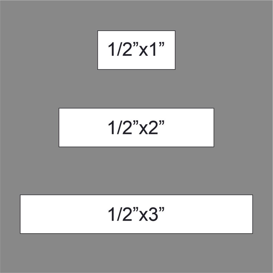 Custom Engraved 1/2 inch | .5 x 1, 2 or 3 inch Plates with Adhesive ...