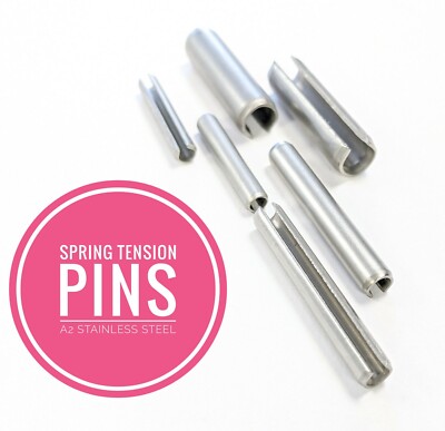 Slotted Spring Tension Pins Sellock Roll Pins A2 Stainless Steel 1mm ...