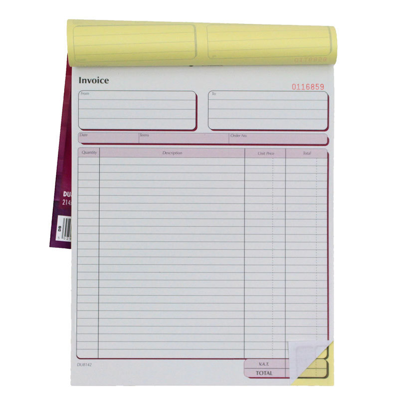 Large Duplicate Invoice Book Pad w/ Carbon Sheets 50 Set - 214x273mm ...