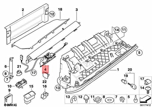 Genuine BMW E93 E93N Cabrio Lower Glove Compartment Box Lock OEM ...