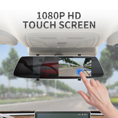 5" 1080P HD Touch Screen Car DVR Dash Cam Rear View Mirror Camera Video ...