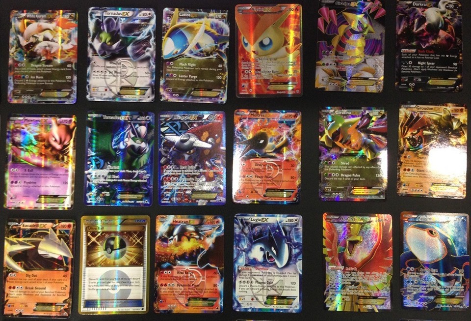 Pokemon Card Lot 100 Official TCG Cards Ultra Rare Included EX GX V ...