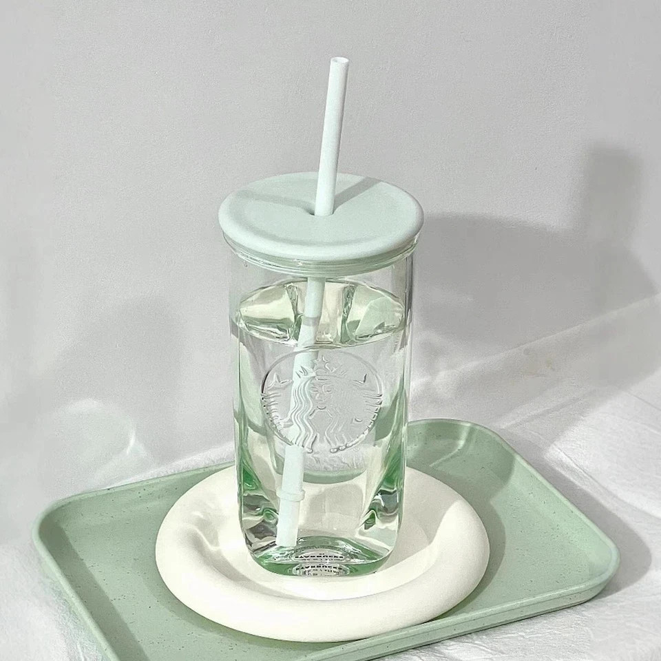 Starbucks Recycled Glass Triangle Bottom Cold Cup Tumbler, 16 Oz,Light ...