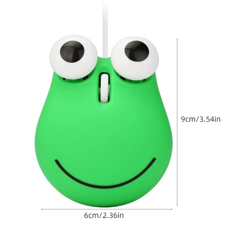Creative USB Wire Mouse Cute Frog Gamings Mouse 1200dpi Funny Mice 3Key ...