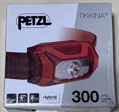 Petzl Tikkina Red Hybrid LED Headlamp 300 Lumens Brand New!! | eBay