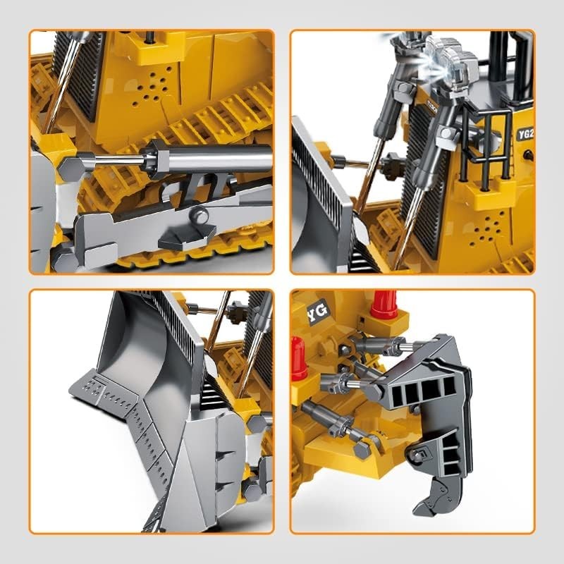 Rc Bulldozer Toys for Boys,Construction Remote Control Bulldozer,Metal ...