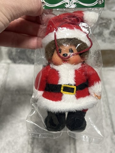 Mini Sekiguchi Monchhichi Doll Ornament Christmas Santa Claus Vintage ...