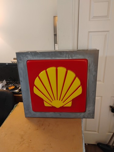 Vintage Shell Gas Service Station Lighted Light Up Advertizing Sign | eBay