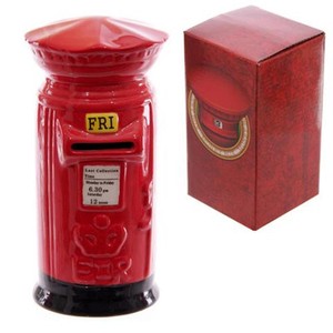 Novelty Red Ceramic Royal Mail / Post Office - Post Box Money Box ...