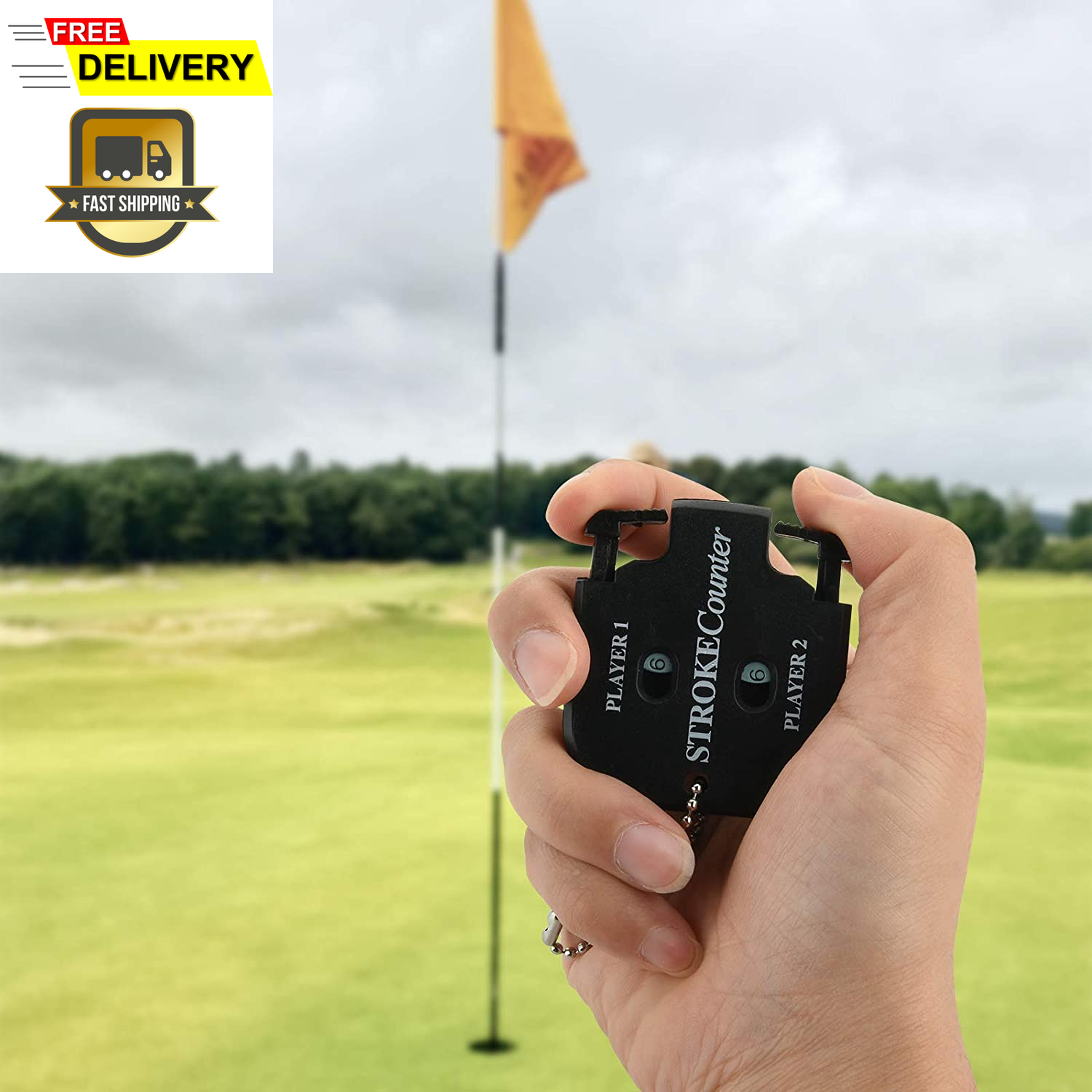 YZWDTGS Pack of 2 Mini Golf Score Shot Stroke Counter Clicker Keychain ...