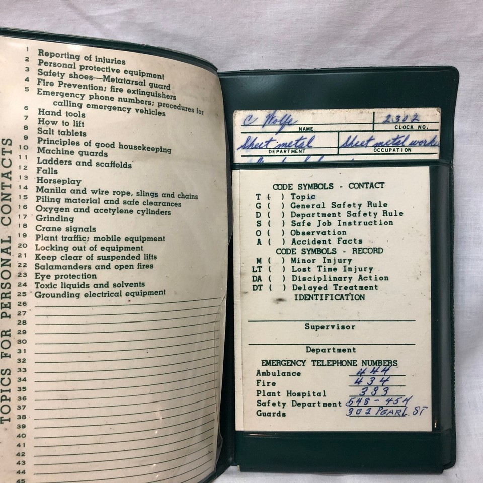 Vintage 1959 United States Steel Corporation Plastic Booklet Holder | eBay