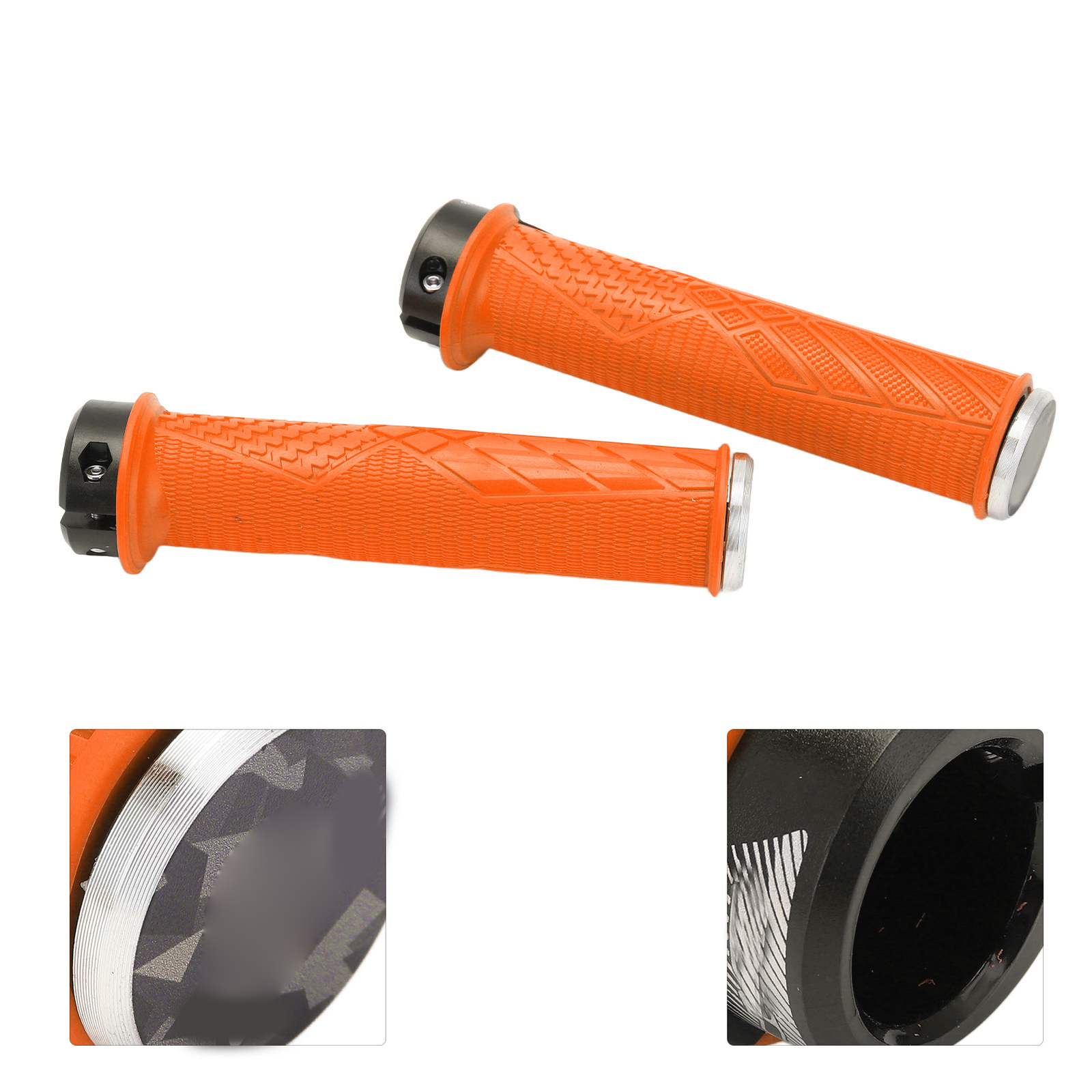 Bicycle Handlebar Grips TPR Locking Handlebar Grips Non-Slip 22.2CM | eBay