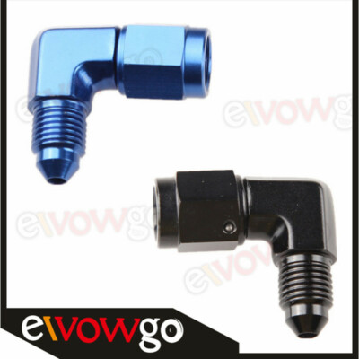 -3AN 4AN 6AN 8AN 10AN 12AN 90 Degree Female To Male Aluminum Fitting ...