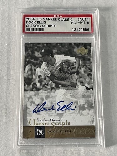Dock Ellis 2004 Upper Deck Yankee Classic Scripts Autograph Auto SP PSA ...