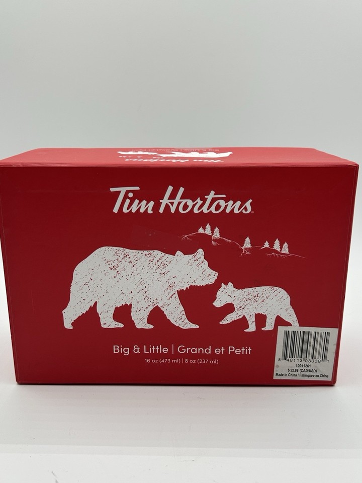 Tim Hortons Big & Little Ceramic Mug Plastic Tumbler Set New | eBay