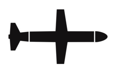 12" MILITARY TOMAHAWK MISSILE SILHOUETTE VINYL STICKER DECAL | eBay
