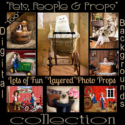 Digital Backdrops Photography Backgrounds for Pets & People psd Layered ...
