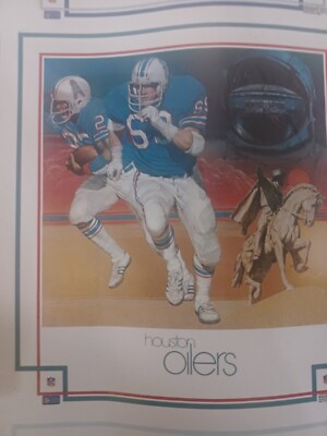 Vintage Houston Oilers NFL Mini Poster SLU | eBay