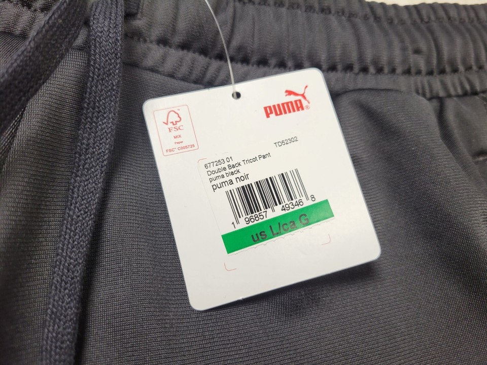 PUMA Unity Tracksuit Jacket & Pants Set Large Mens Black White Logo ...