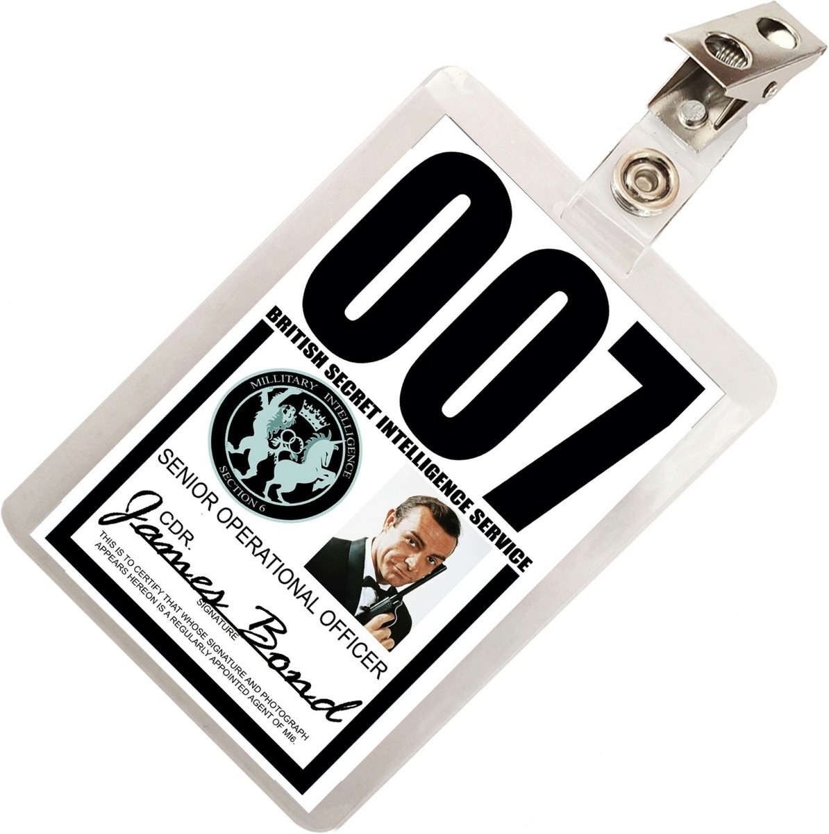 James Bond Mi6 Id Badge