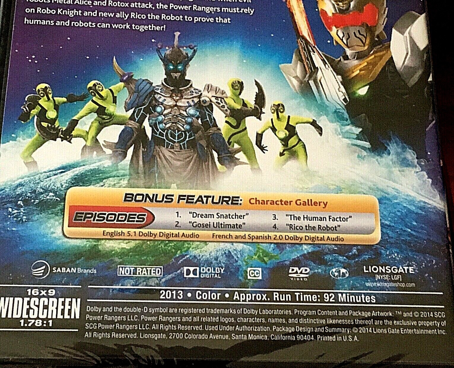 NEW Power Rangers Megaforce Ultra Defenders DVD Movie, 4 Episodes in ...