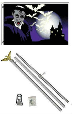 3x5 Happy Halloween Vampire Bats Flag Aluminum Pole Kit Set 3'x5' | eBay