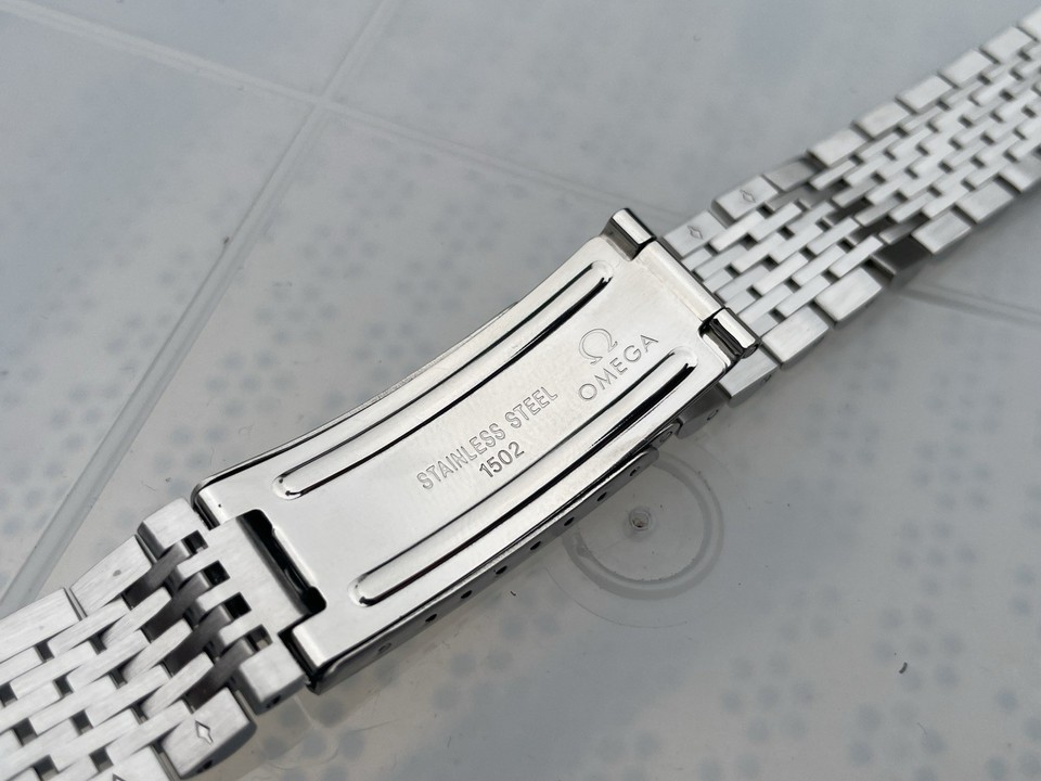 18mm Omega seamaster Rice Bead Wrist Watch Strap Bracelet Stainless ...