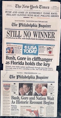 2000 Presidential Election George Bush v Al Gore Newspaper Lot Various ...