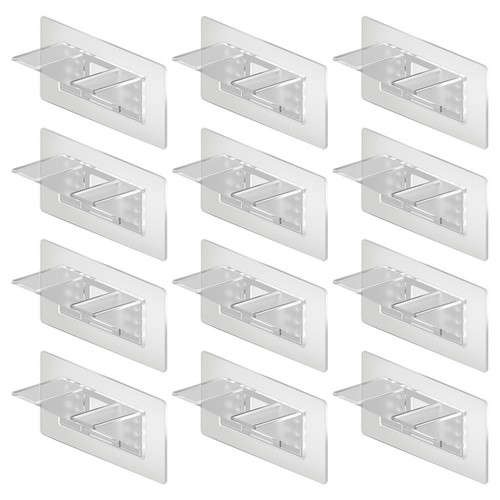 12 Pcs Nail Free Acrylic Shelf Supports Pegs for Household Cupboard ...
