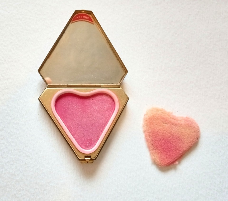 Schiaparelli Vintage Enameled Rouge Compact late 1940s, Pink | eBay
