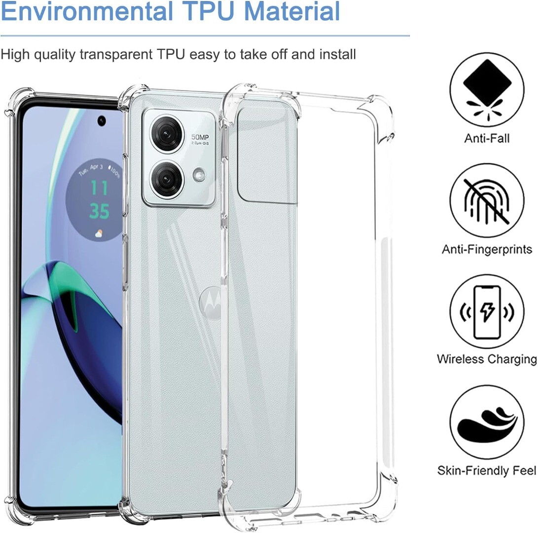 Case For Motorola Edge 40 Neo, Clear Silicone Gel Phone Cover & Screen ...