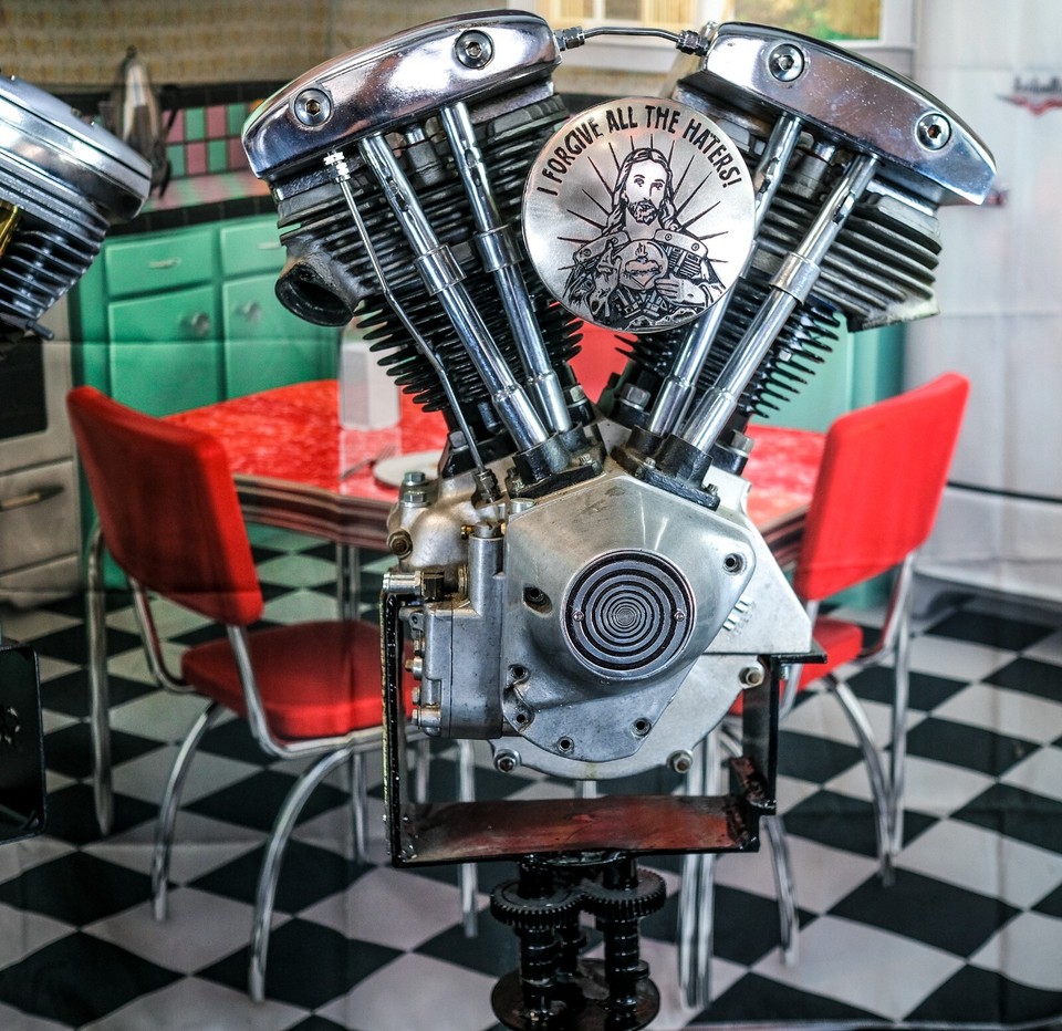 Downward Spiral Silver Shovelhead Evo Points Timing Timer Cover Harley ...