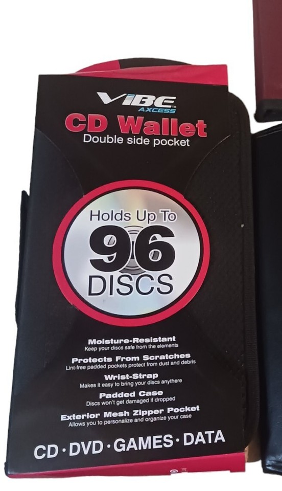 5-(CD/DVD Case Holders)-(Black/Red/Blue)-(New)-(Pre-owned)-(New ...