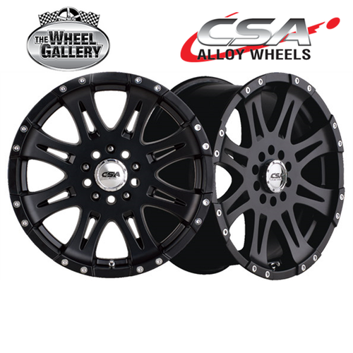 CSA Raptor Small Cap 17x8 6/130 30P Satin Black Set of Alloy Wheel ...
