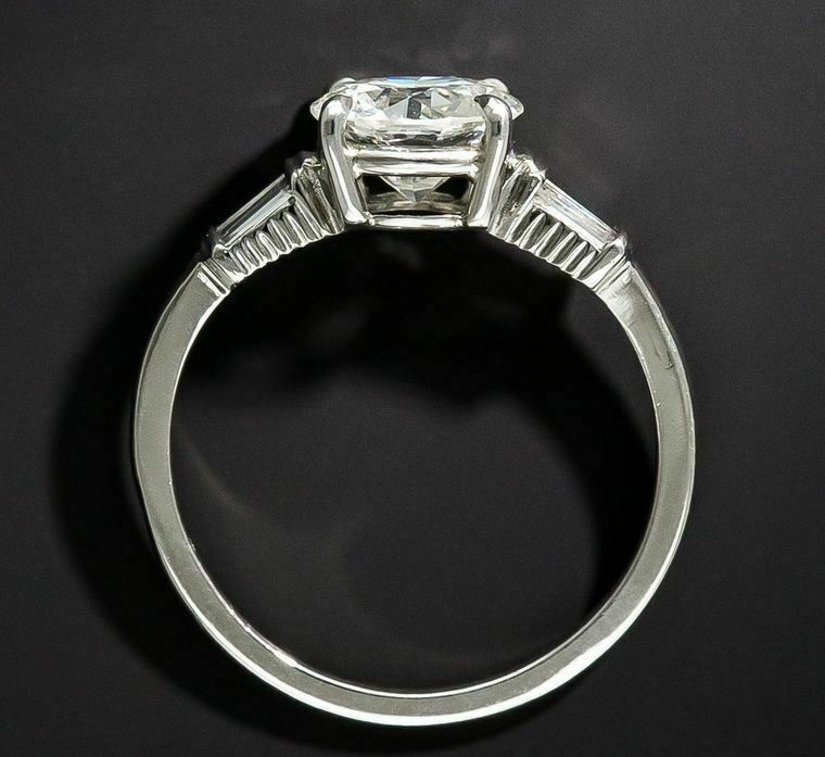 2.15CT New Designer White Round Cut Cz 935 Argentium Silver Engagement ...