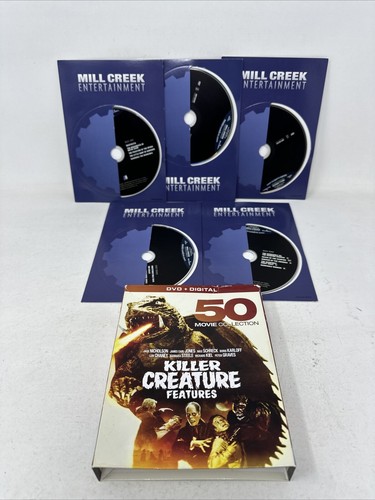 Killer Creature Features: 50 Movie Collection (DVD, 10-Disc Set, NO ...