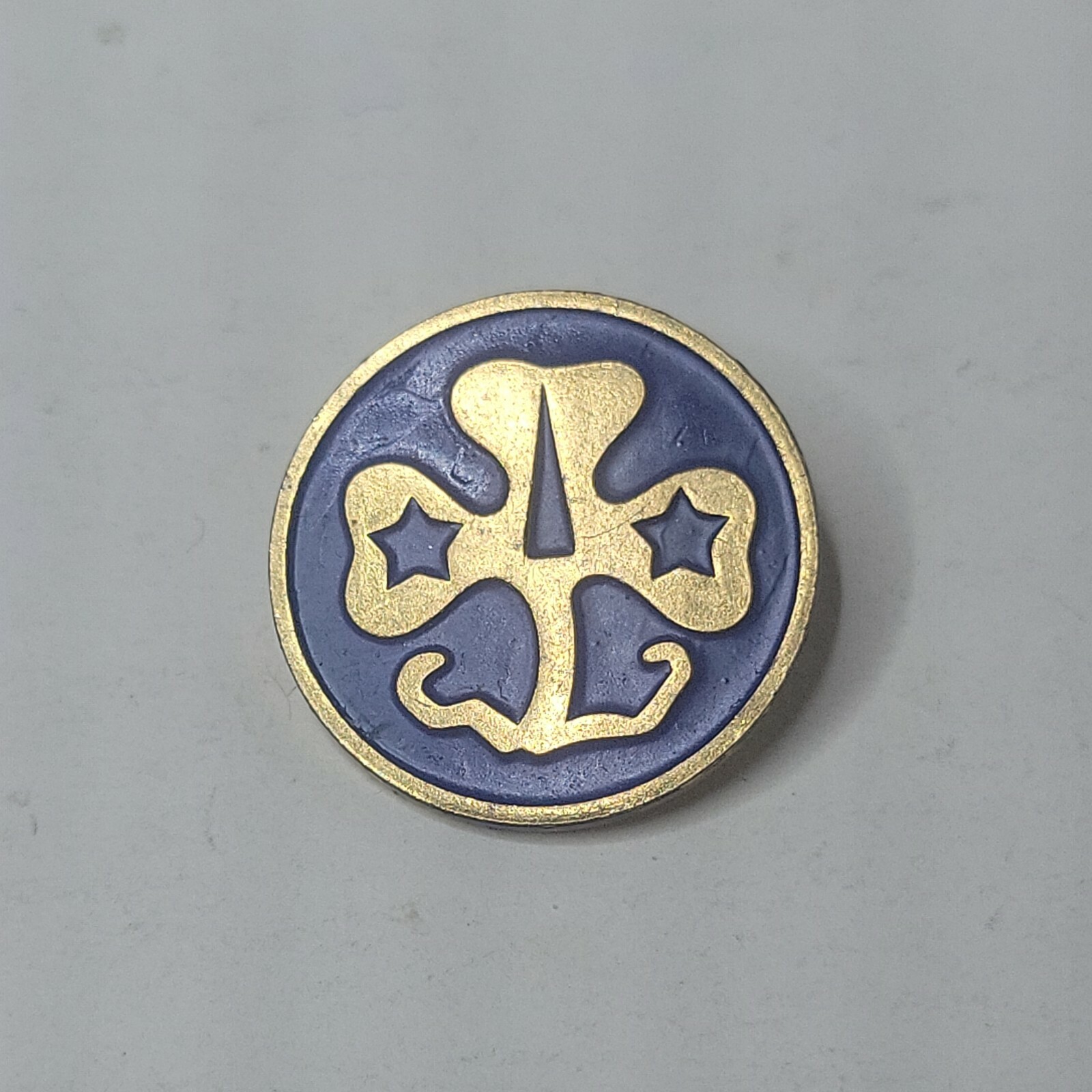 Vintage Girl Scouts of America GSA Blue & Gold Shamrock Pin Brooch | eBay