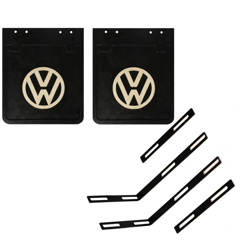 VW Bug Mud Flaps with Brackets Fits Beetle T1 1950-1967 and VW T2 Bus ...